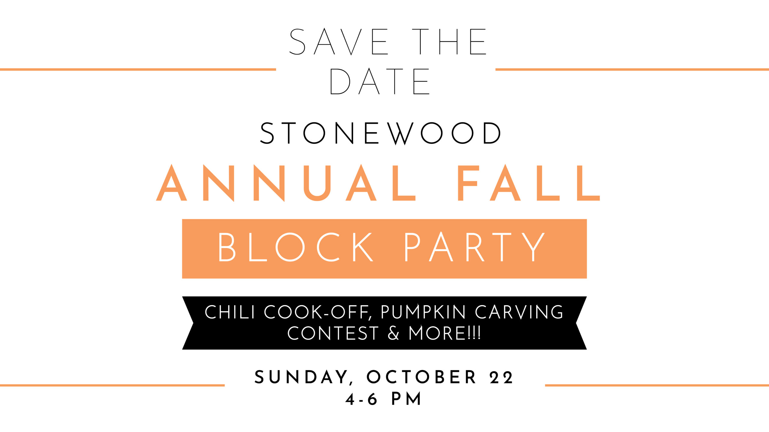 Events from November 16 – October 5 – Stonewood Subdivision Smyrna